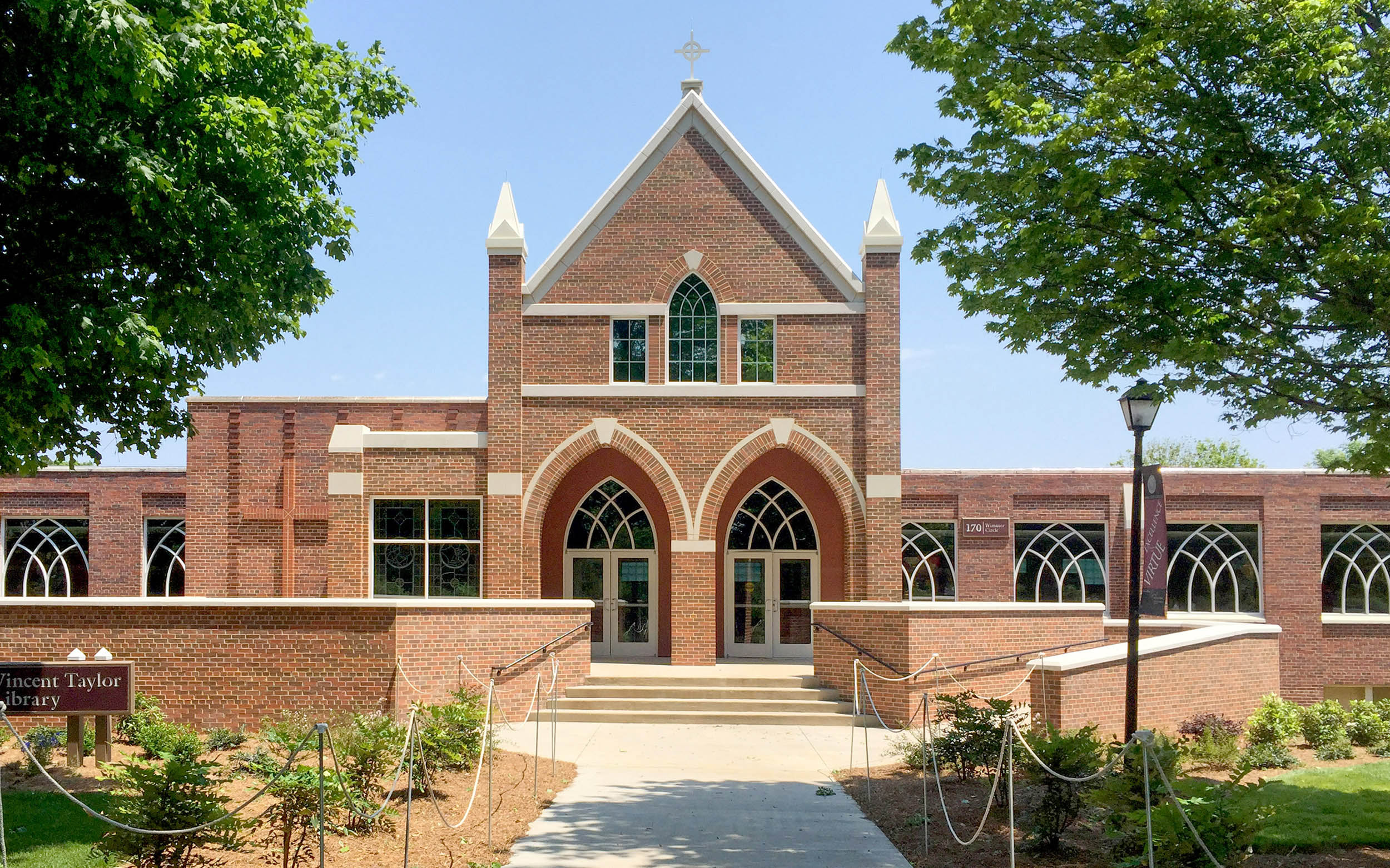 Belmont Abbey_Library_exterior 4_gallery – WGM Design